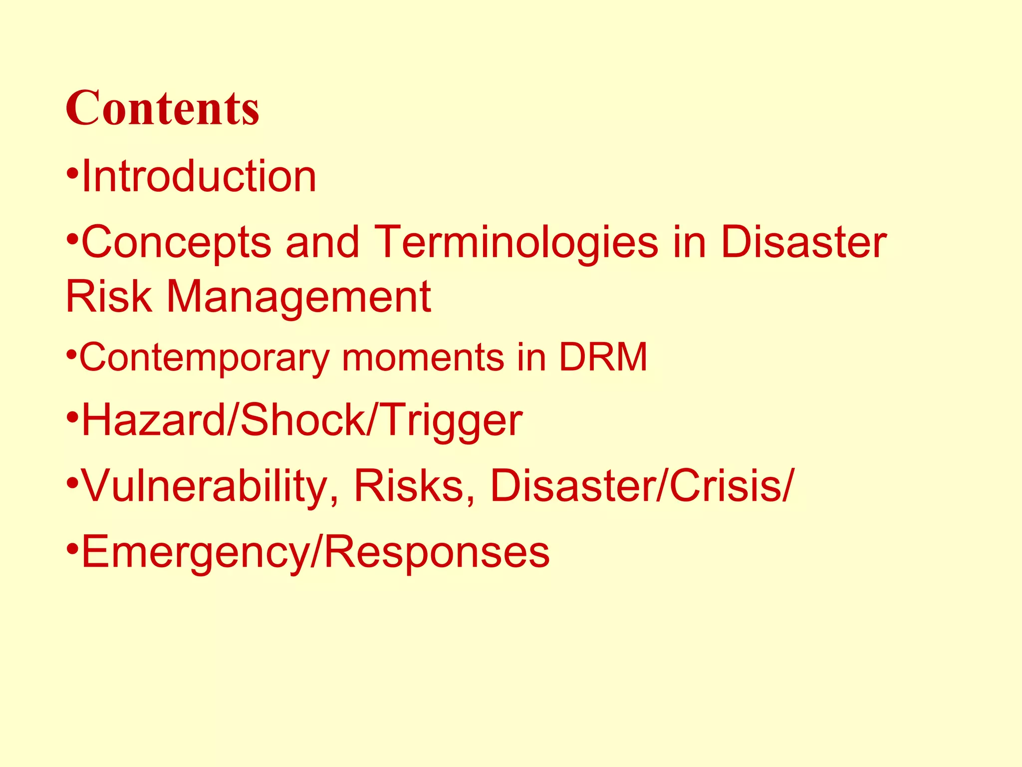 Disaster Fundamental concepts | PPT