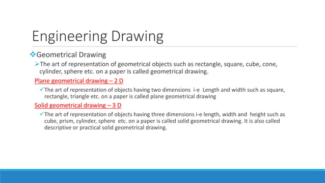 Lecture_Introduction to Technical Drawing (5th April).ppt | 3-D ...