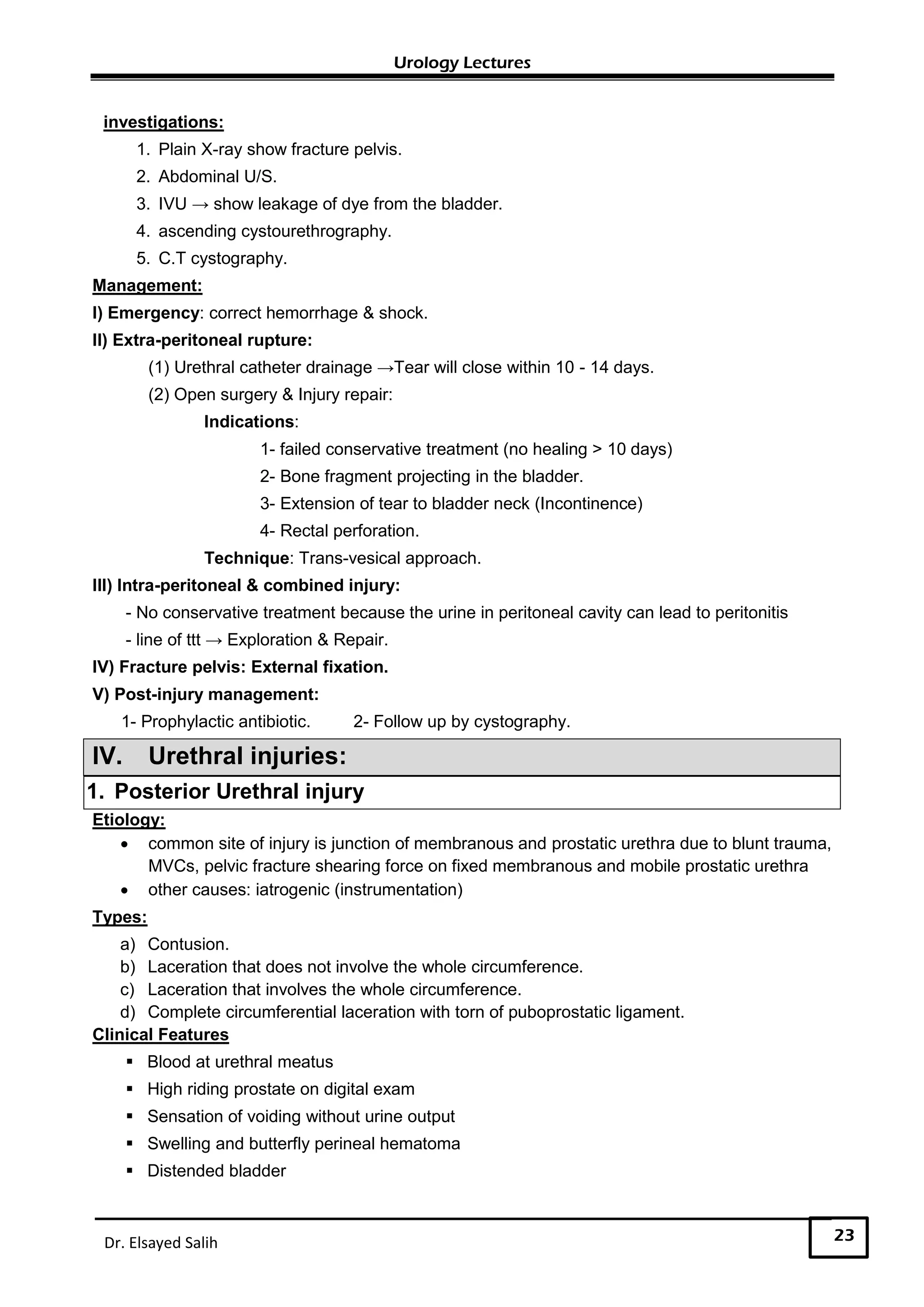 Lectures in urology for undergraduate medical students | PDF