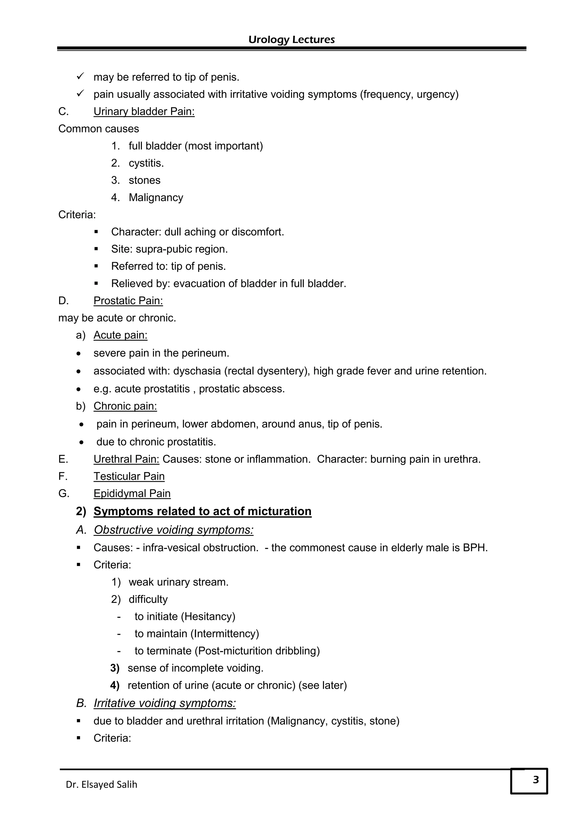 Lectures in urology for undergraduate medical students | PDF