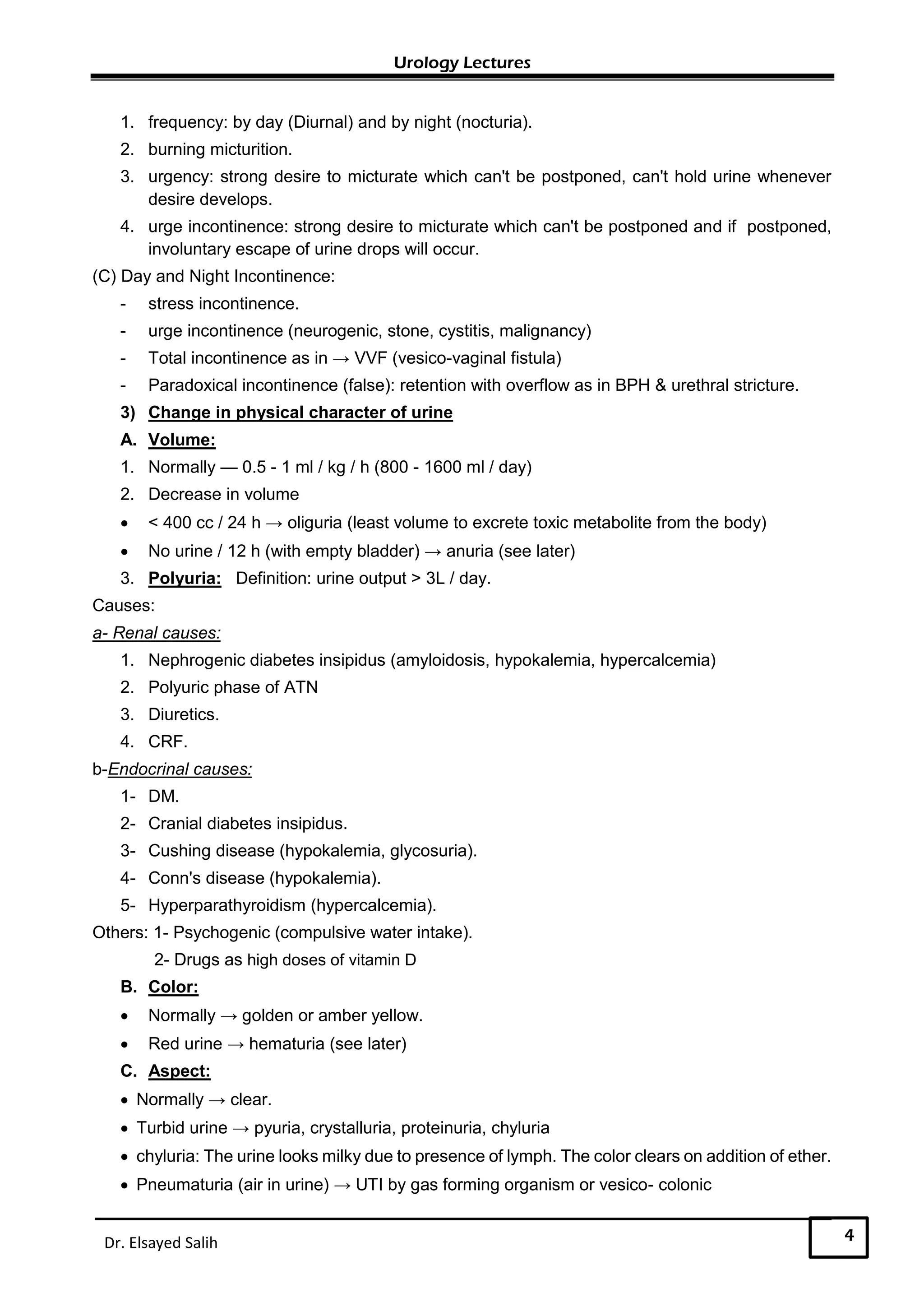Lectures in urology for undergraduate medical students | PDF