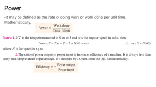 Work and energy notes for engineering mechanics 2 | PPTX