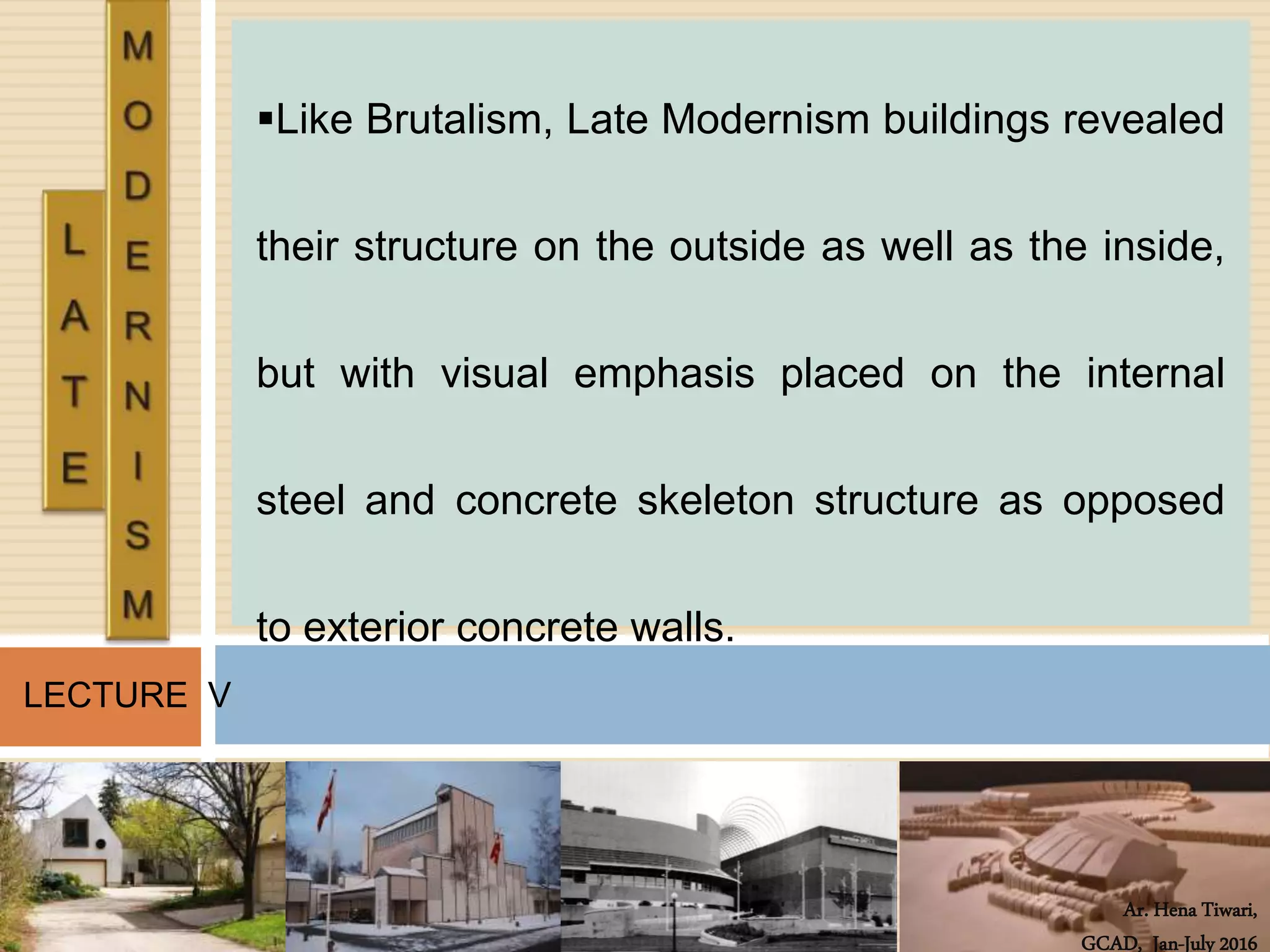 Lecture iv late modernism | PPTX