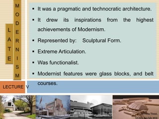 Lecture iv late modernism | PPTX