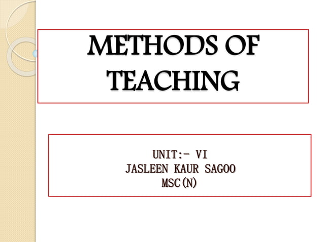 Lecture method of teaching | PPTX