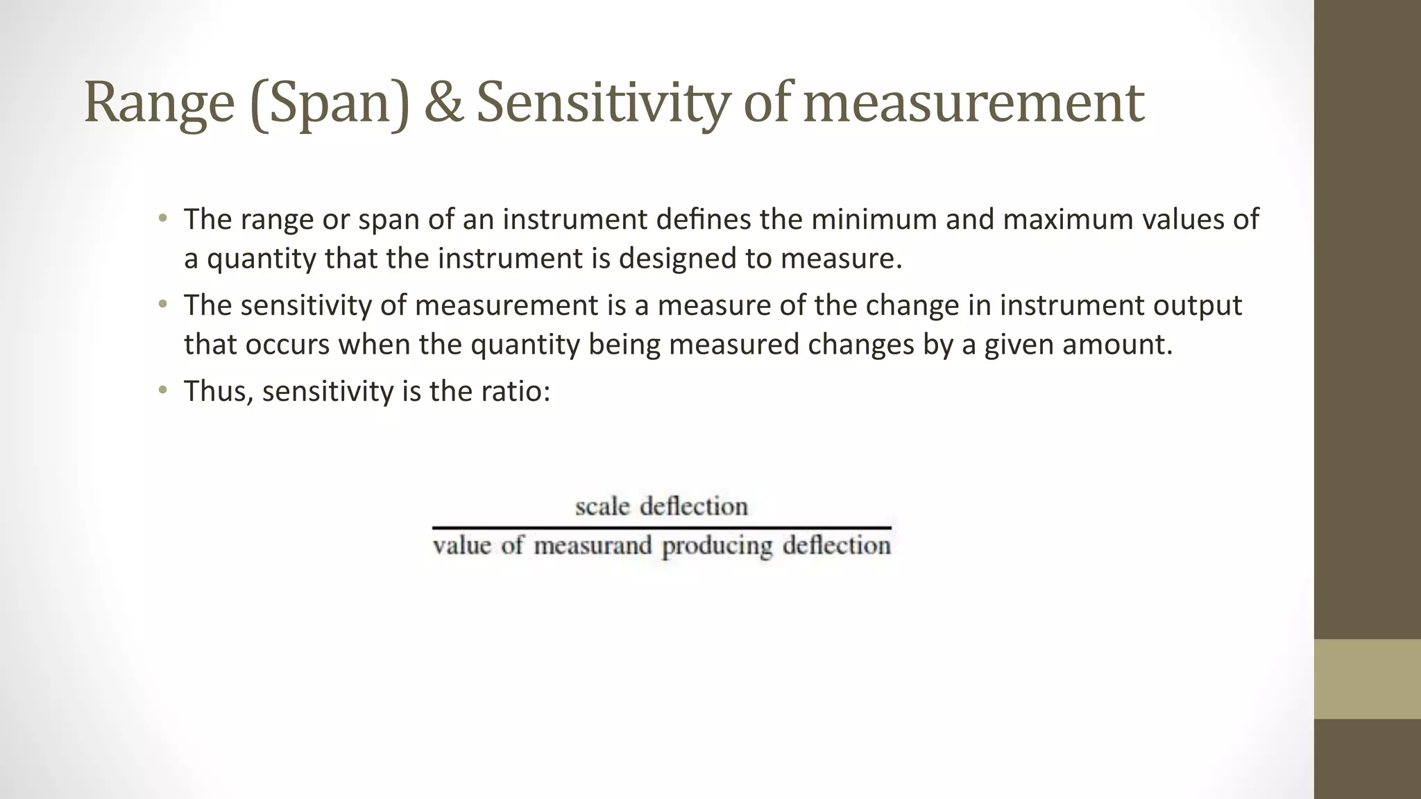 Instrumentation & Measurement: Types and Static Characteristics of ...
