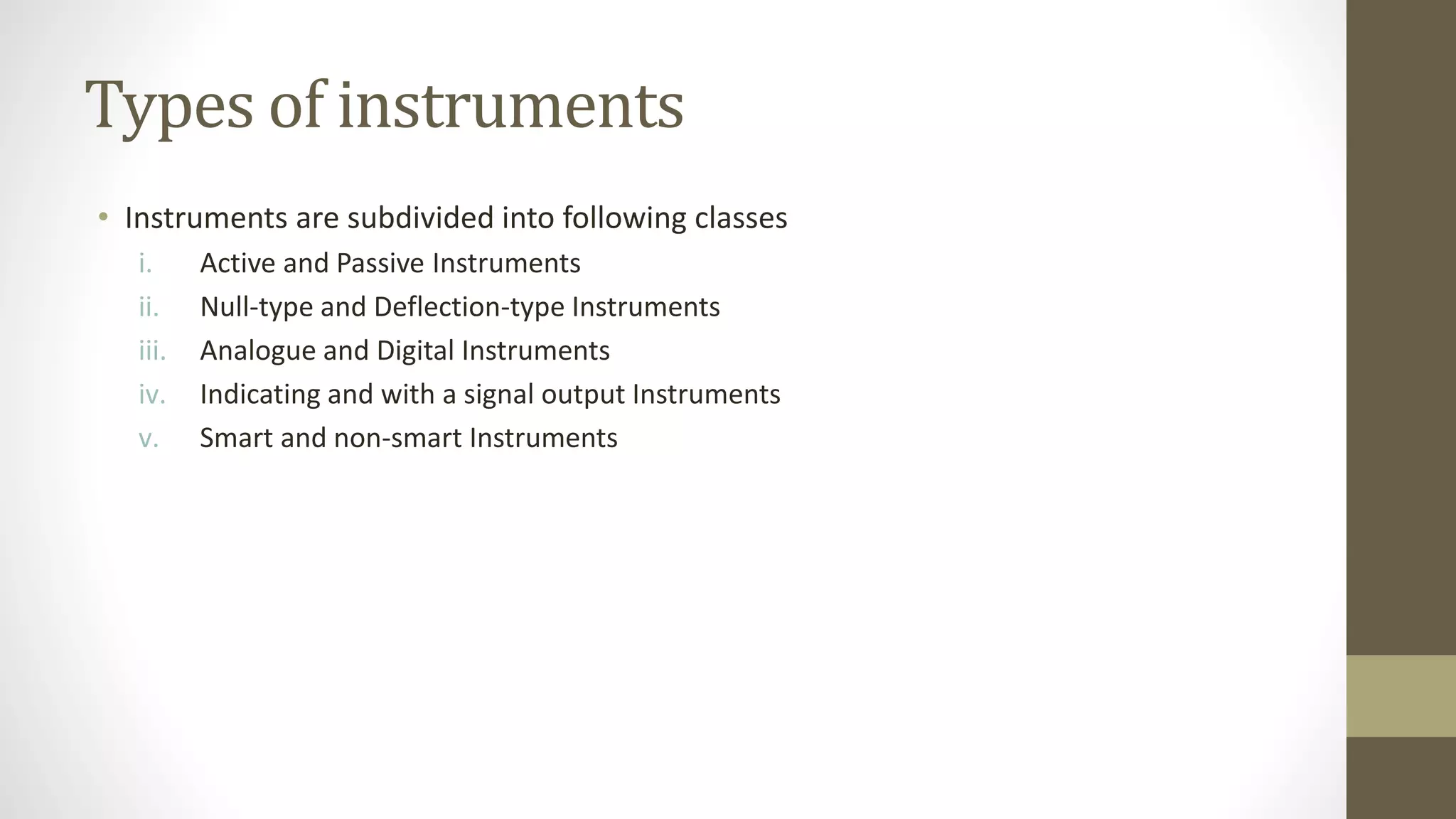Instrumentation & Measurement: Types and Static Characteristics of ...