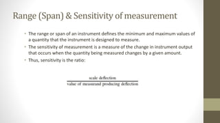 Instrumentation & Measurement: Types and Static Characteristics of ...