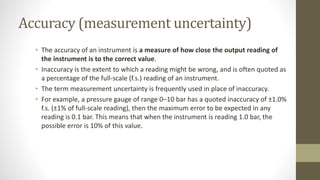 Instrumentation & Measurement: Types and Static Characteristics of ...