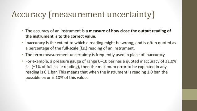 Instrumentation & Measurement: Types and Static Characteristics of ...