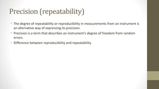 Instrumentation & Measurement: Types and Static Characteristics of ...