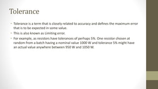 Instrumentation & Measurement: Types and Static Characteristics of ...