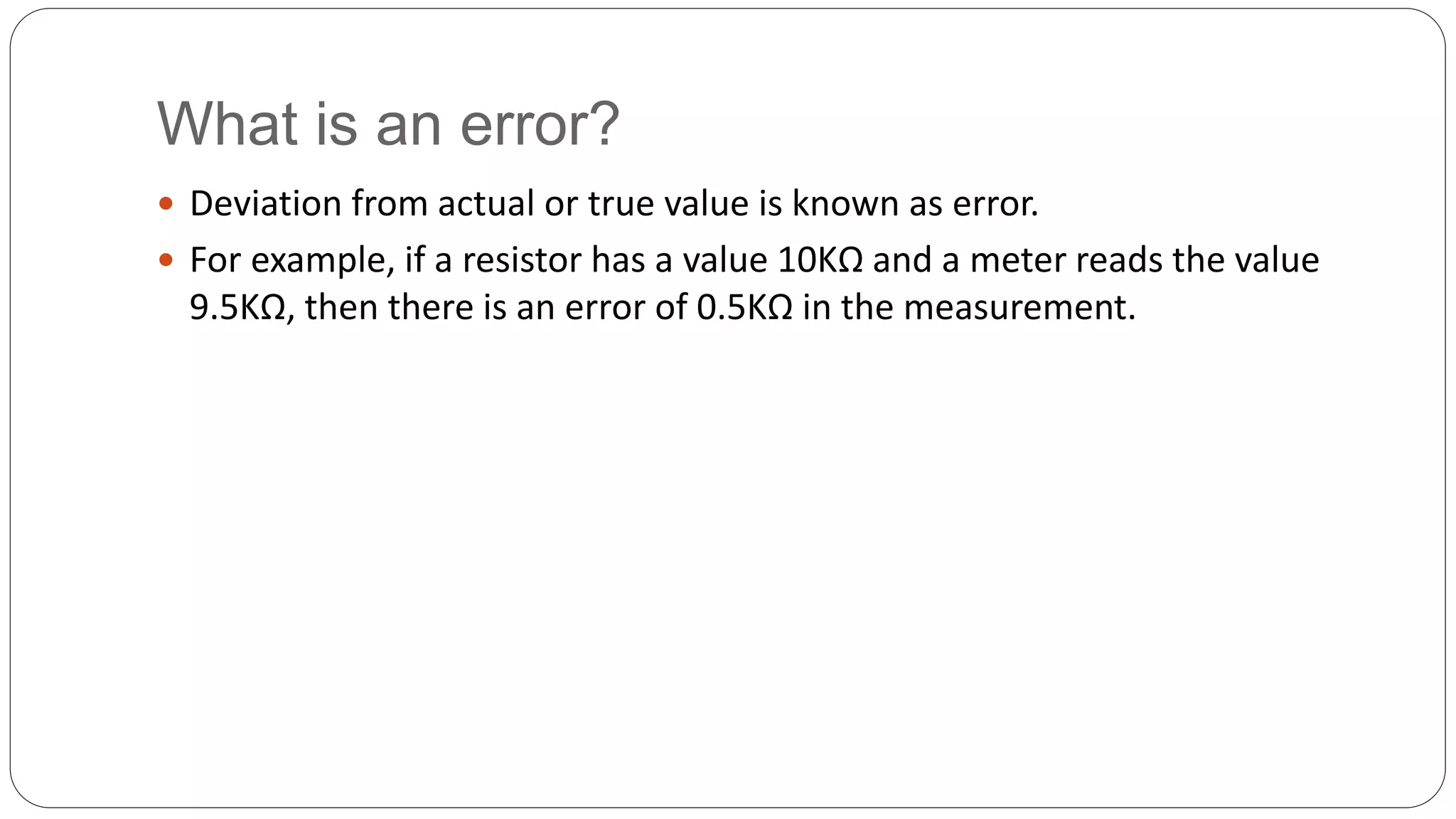 Instrumentation And Measurement Error And Its Types Pptx