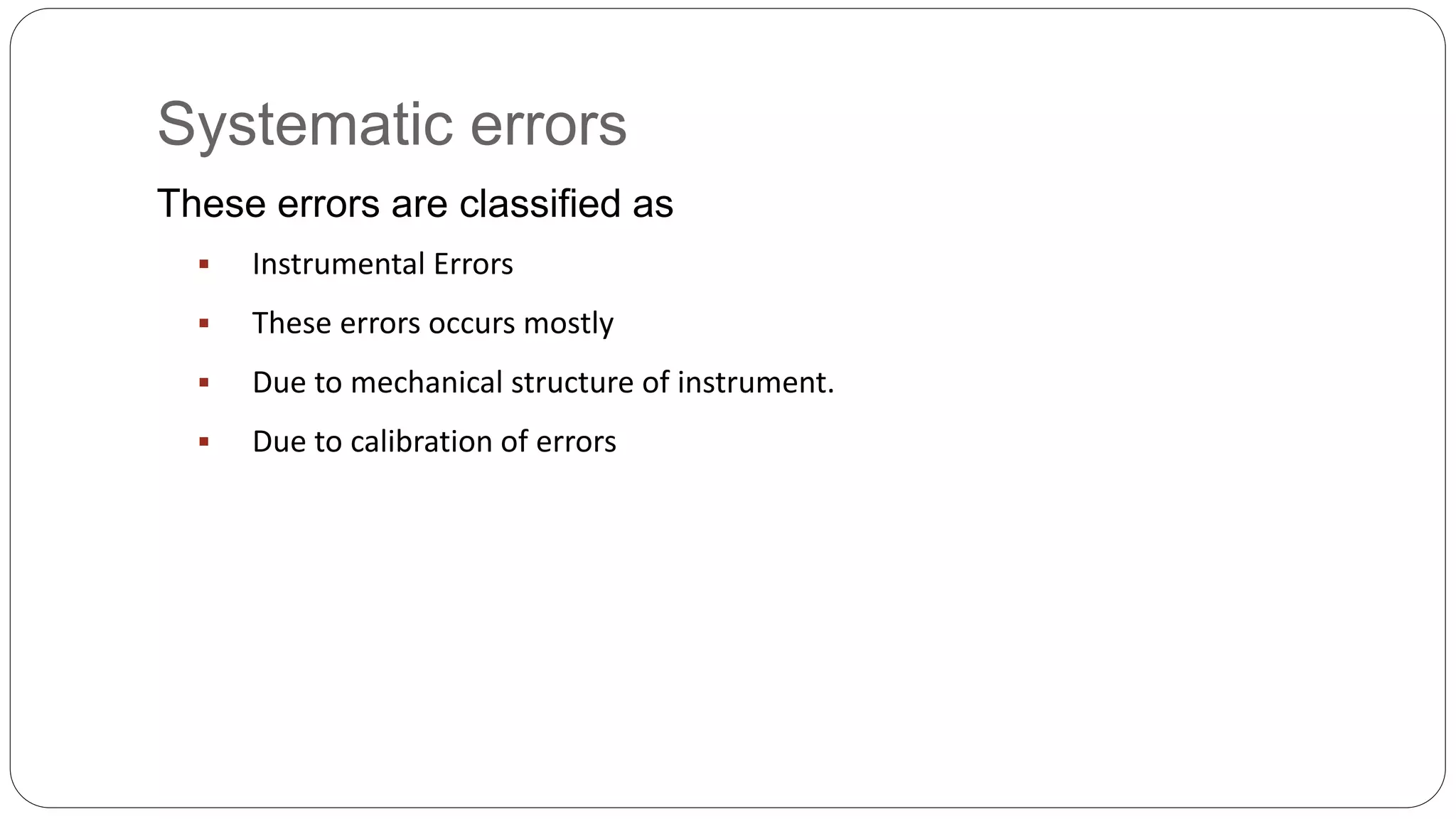 Instrumentation & Measurement: Error and Its Types | PPTX