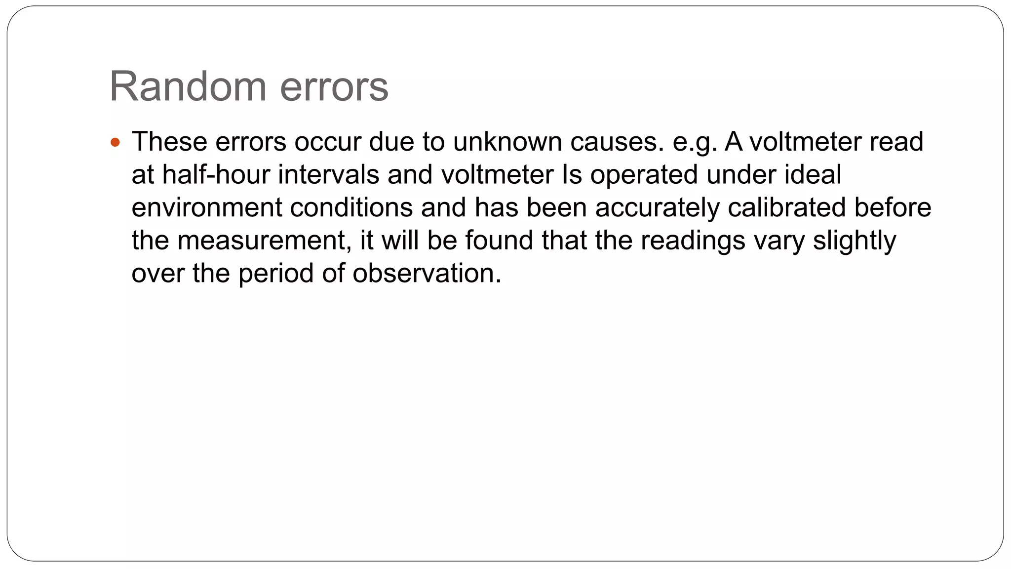 Instrumentation & Measurement: Error and Its Types | PPTX