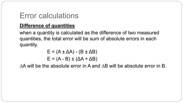 Instrumentation & Measurement: Error and Its Types | PPTX