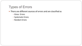 Instrumentation & Measurement: Error and Its Types | PPTX