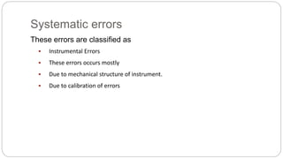 Instrumentation & Measurement: Error and Its Types | PPTX