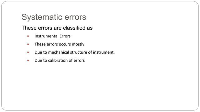 Instrumentation And Measurement Error And Its Types Pptx
