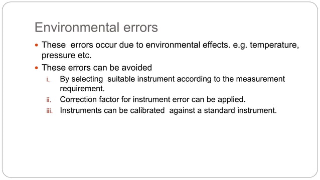 Instrumentation & Measurement: Error and Its Types | PPTX
