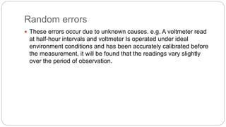 Instrumentation & Measurement: Error and Its Types | PPTX