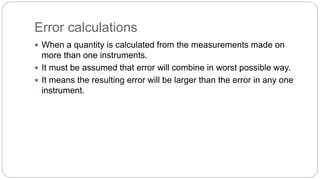 Instrumentation & Measurement: Error and Its Types | PPTX