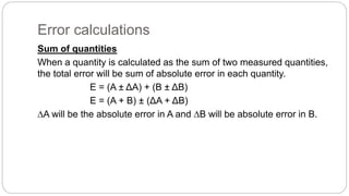 Instrumentation & Measurement: Error and Its Types | PPTX