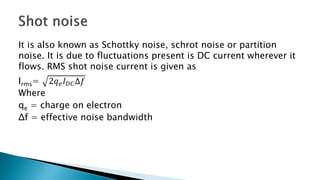 Instrumentation & Measurement: Noise and Its Types | PPTX