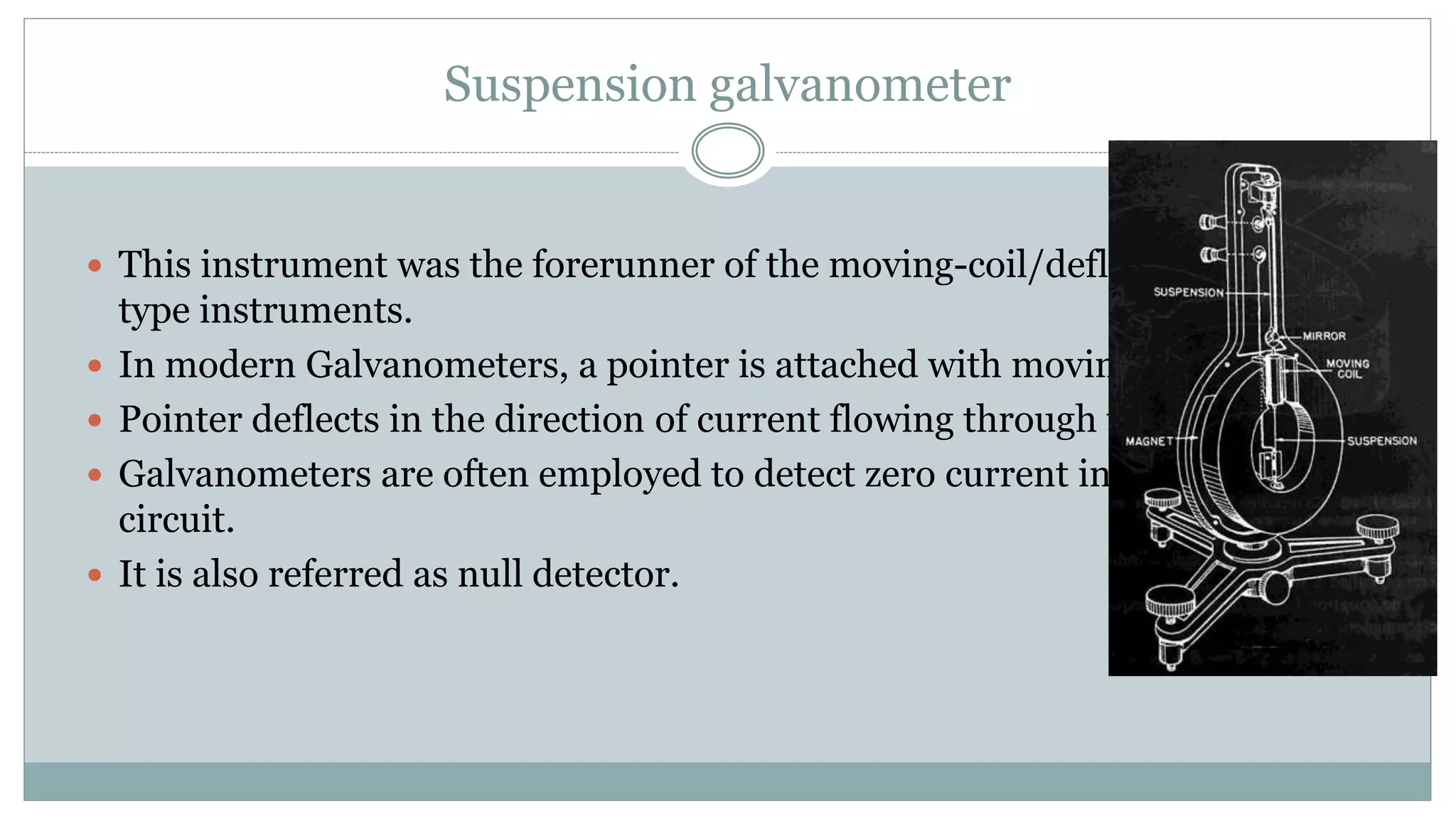 Instrumentation & Measurement: Electromechanical Instruments | PPTX