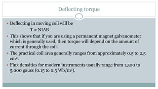 Instrumentation & Measurement: Electromechanical Instruments | PPTX