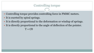 Instrumentation & Measurement: Electromechanical Instruments | PPTX
