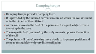 Instrumentation & Measurement: Electromechanical Instruments | PPTX