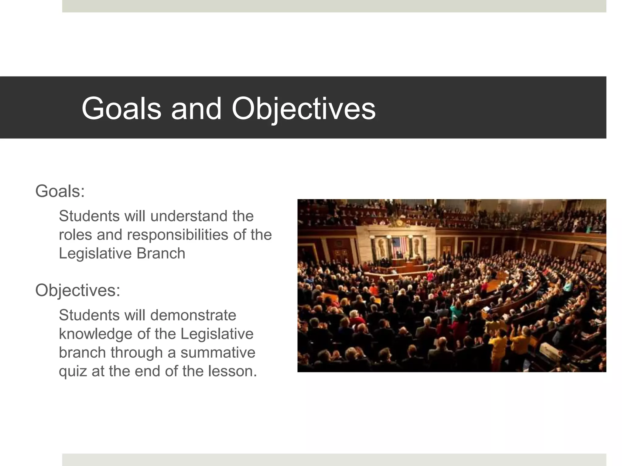 The Legislative Branch | PPT