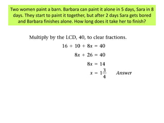 Lecture linear word problems additional | PPTX