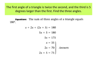 Lecture linear word problems additional | PPTX