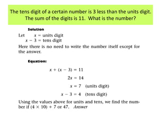 Lecture linear word problems additional | PPTX