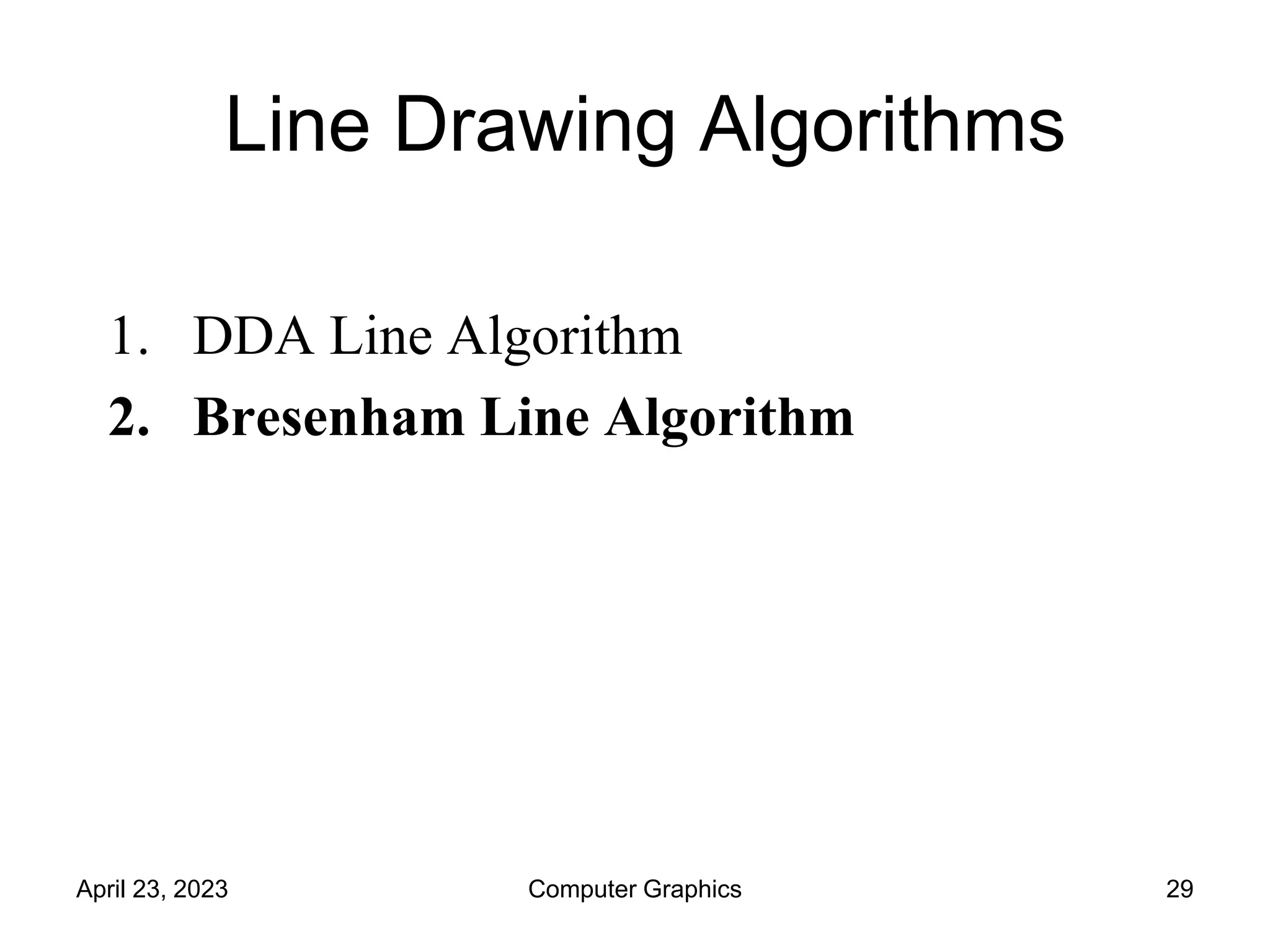 Lecture Line Scan Conversionppt 