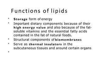Lecture lipids | PDF