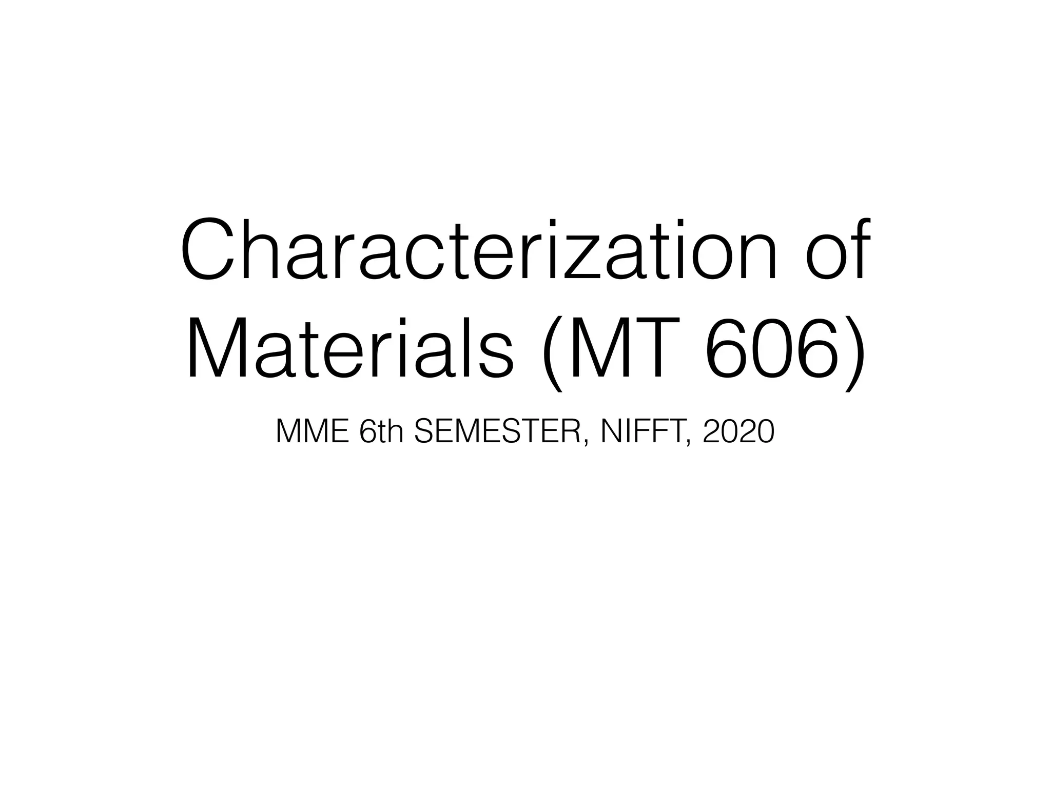 Materials Characterization | PDF