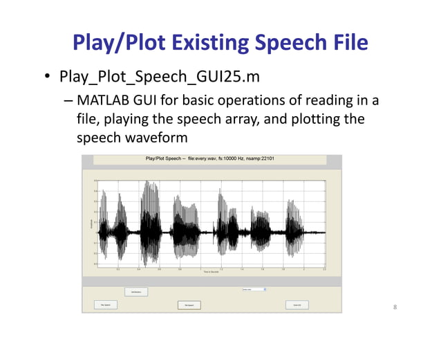 Lecture matlab speech_2013 | PDF