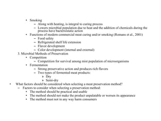Meat Processing & Preservation | PPT