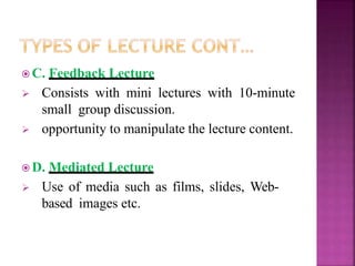 Lecture method व्याख्यान विधि | PPTX