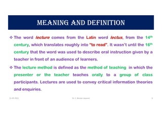 Lecture method | PDF