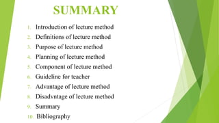 lecture Method lecture method advantage lecture cum discussion method ...