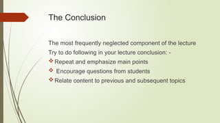 Lecture method unit 6 3rd year bsc nursing | PPTX
