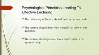 Lecture method unit 6 3rd year bsc nursing | PPTX