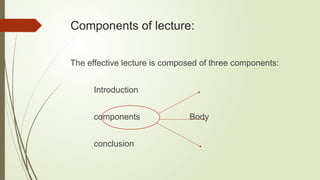 Lecture method unit 6 3rd year bsc nursing | PPTX