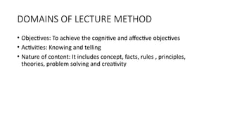 Teaching method -Lecture method in nursing. | PPTX