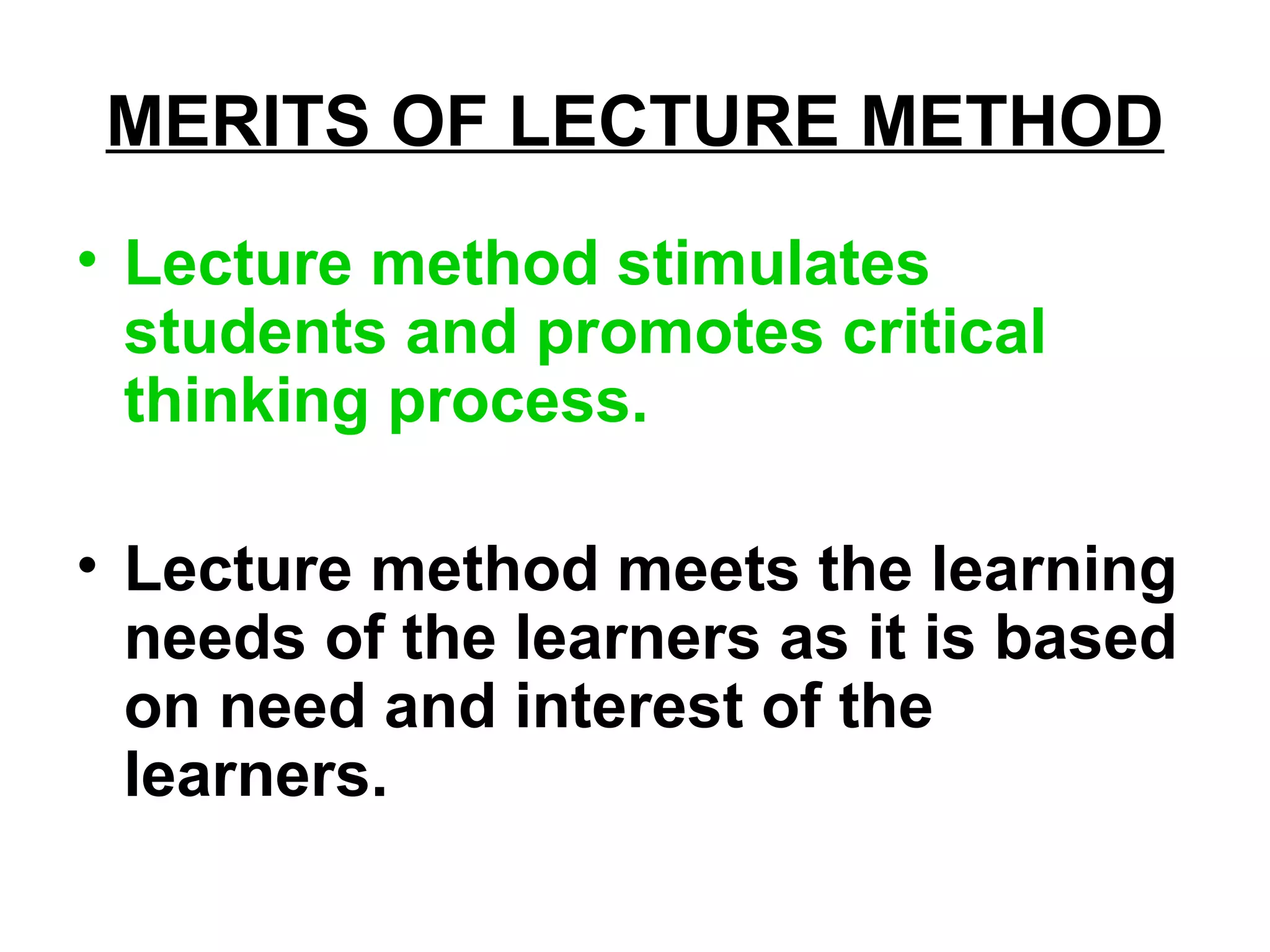 Lecture Method of Teaching | PPT