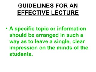 Lecture Method of Teaching | PPT